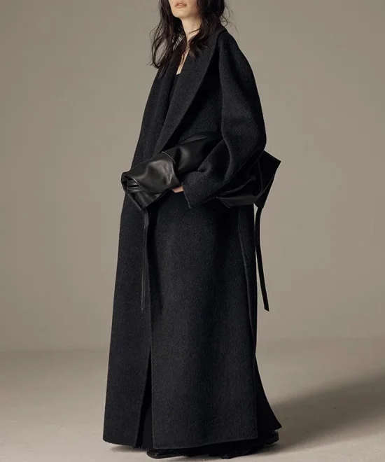 Women’s Double-Faced Camel Hair Wool Coat – Luxury Oversized Long ...